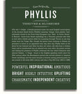 Phyllis | Name Art Print – Name Stories