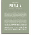 Phyllis | Name Art Print – Name Stories