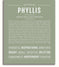Phyllis | Name Art Print – Name Stories