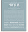 Phyllis | Name Art Print – Name Stories