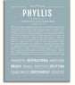 Phyllis | Name Art Print – Name Stories