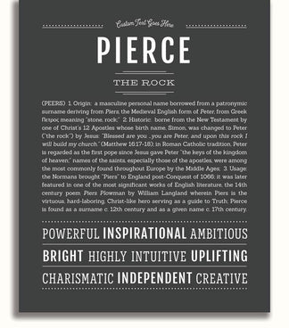 Pierce | Name Art Print – Name Stories