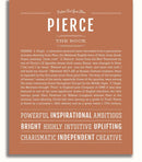 Pierce Personalized Name Meaning Art Prints – Name Stories