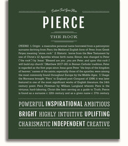 Pierce | Name Art Print – Name Stories