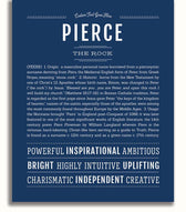 Pierce Personalized Name Meaning Art Prints – Name Stories