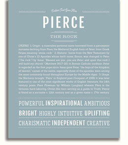 Pierce Personalized Name Meaning Art Prints – Name Stories