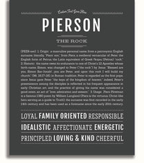 Pierson | Name Art Print – Name Stories