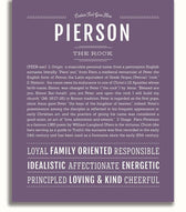 Pierson Personalized Name Meaning Art Prints – Name Stories