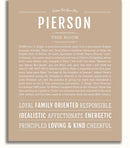 Pierson | Name Art Print – Name Stories