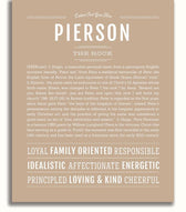 Pierson Personalized Name Meaning Art Prints – Name Stories