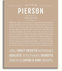 Pierson | Name Art Print – Name Stories