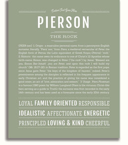 Pierson | Name Art Print – Name Stories