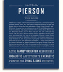 Pierson Personalized Name Meaning Art Prints – Name Stories