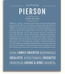 Pierson | Name Art Print – Name Stories