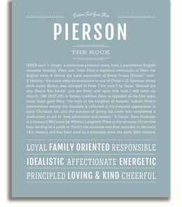 Pierson | Name Art Print – Name Stories