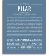 Pilar | Name Art Print – Name Stories
