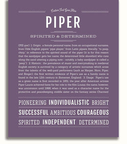 Piper | Name Art Print – Name Stories