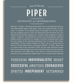 Piper | Name Art Print – Name Stories