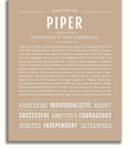 Piper | Name Art Print – Name Stories