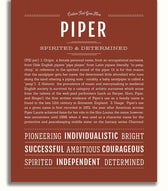 Piper | Name Art Print – Name Stories