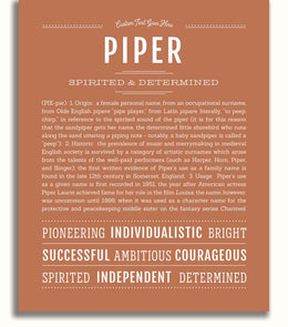 Piper | Name Art Print – Name Stories