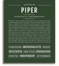 Piper | Name Art Print – Name Stories