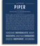 Piper Personalized Name Meaning Art Prints – Name Stories