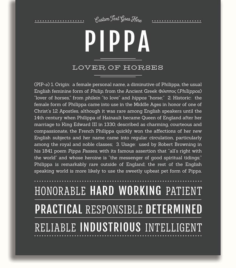Pippa | Name Art Print – Name Stories