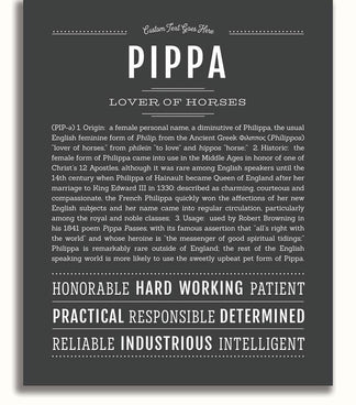 Pippa | Name Art Print – Name Stories