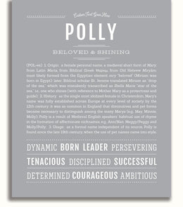 Polly | Name Art Print – Name Stories