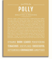 Polly | Name Art Print – Name Stories