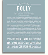 Polly Personalized Name Meaning Art Prints – Name Stories