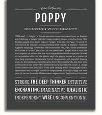 Poppy | Name Art Print – Name Stories