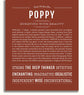 Poppy | Name Art Print – Name Stories