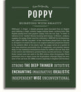 Poppy | Name Art Print – Name Stories