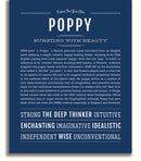 Poppy | Name Art Print – Name Stories
