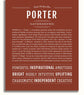 Porter | Name Art Print – Name Stories