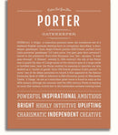 Porter | Name Art Print – Name Stories