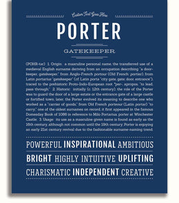 Porter | Name Art Print – Name Stories