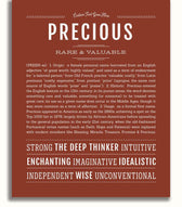 Precious | Name Art Print – Name Stories