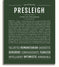Presleigh | Name Art Print – Name Stories