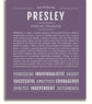 Presley Personalized Name Meaning Art Prints – Name Stories