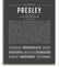 Presley (female) | Name Art Print – Name Stories