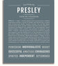 Presley Personalized Name Meaning Art Prints – Name Stories