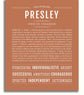Presley Personalized Name Meaning Art Prints – Name Stories