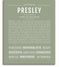 Presley (female) | Name Art Print – Name Stories