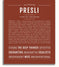 Presli | Name Art Print – Name Stories