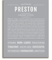Preston | Name Art Print – Name Stories