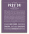 Preston | Name Art Print – Name Stories