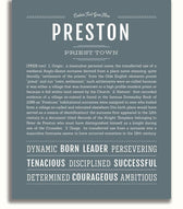 Preston | Name Art Print – Name Stories